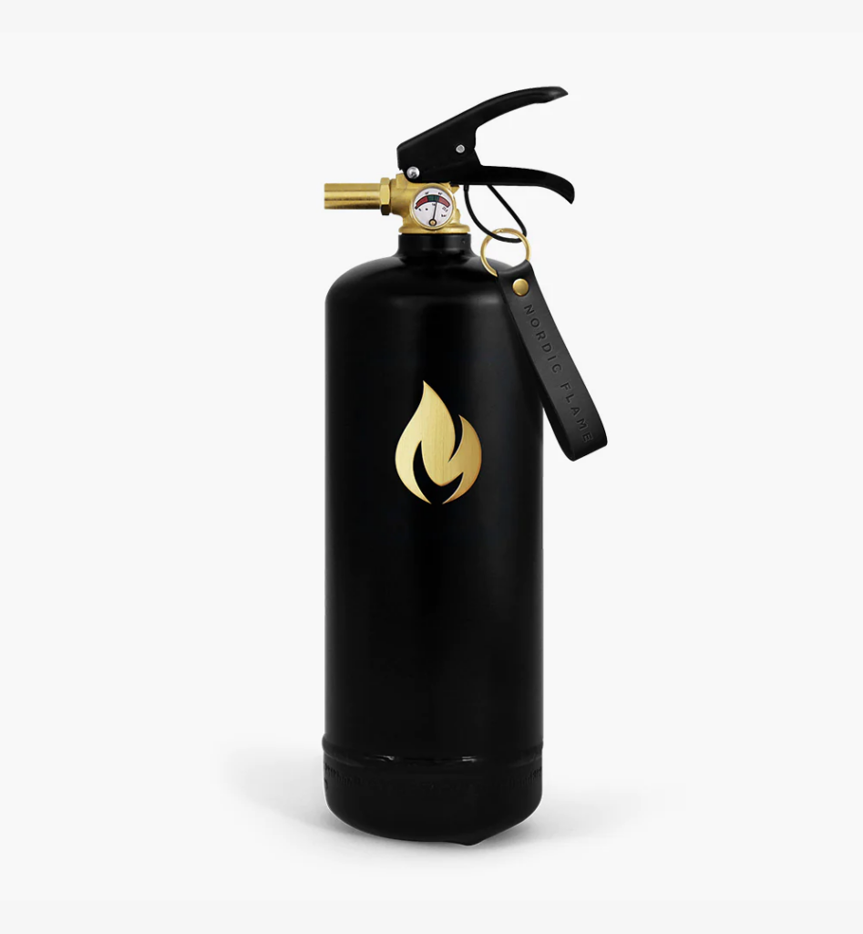 Fire extinguisher Gold Edition - Black 2kg | Designers Hotspot